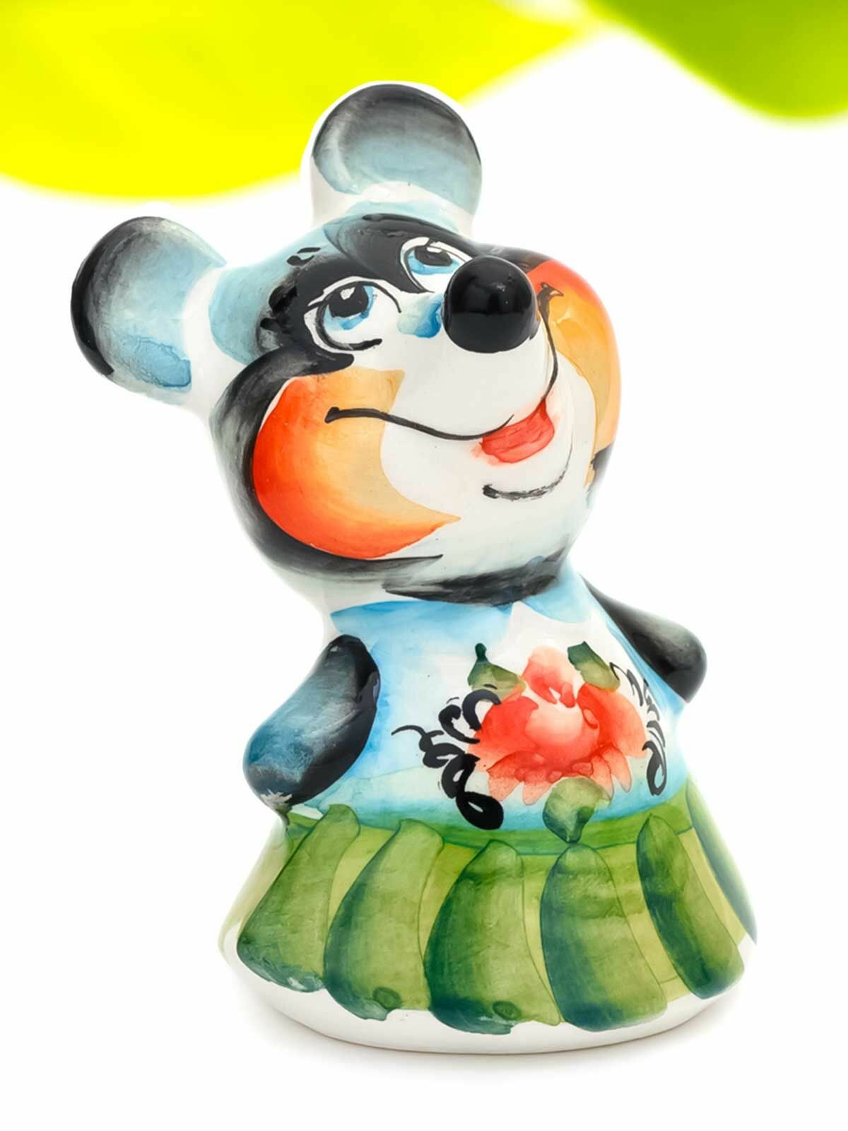 Фигурка коллекционная - Мышь, Гжель, Фарфор, 8 см