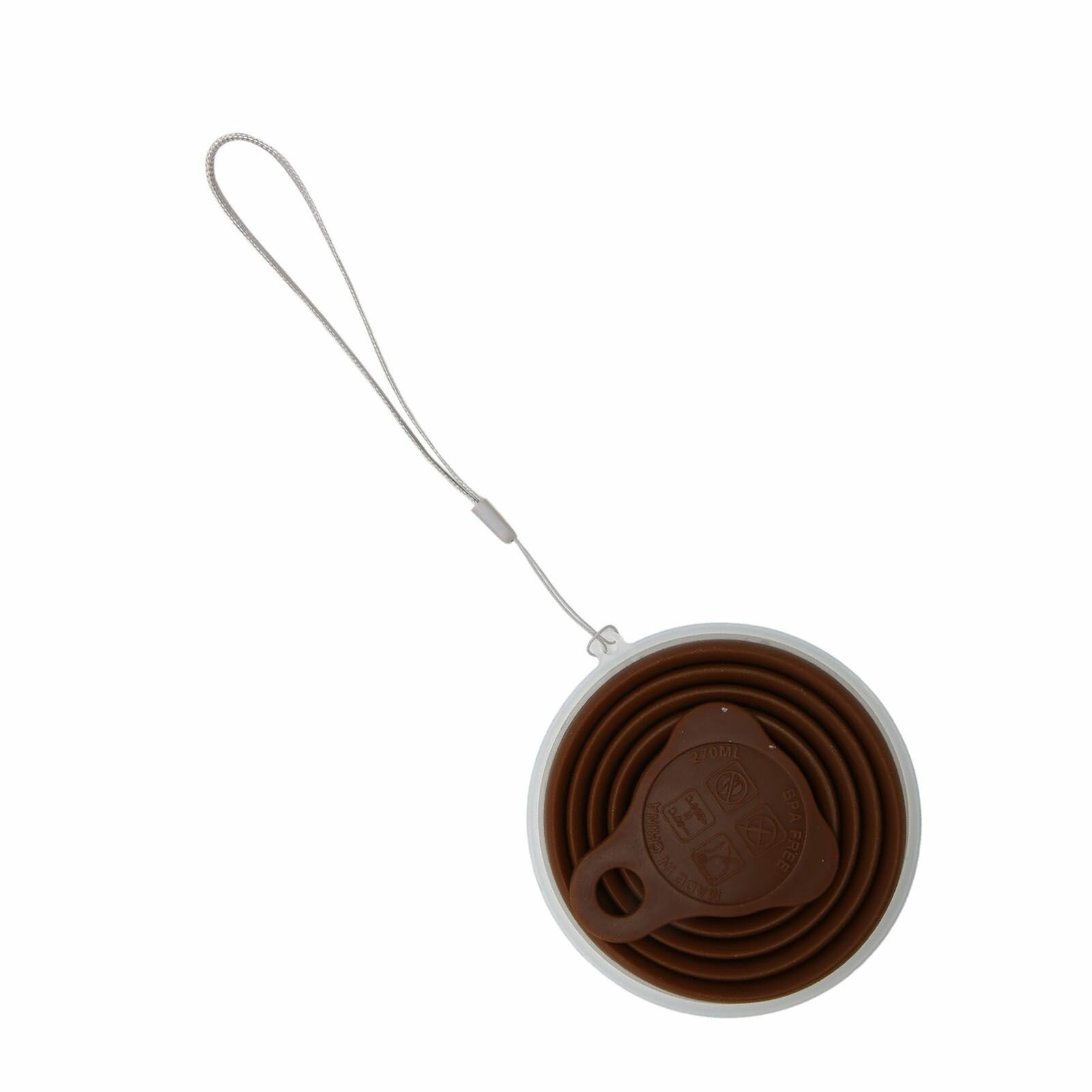 Силиконовый складной стакан с крышкой, многофункциональный и многоразовый, 270 мл, для кемпинга и путешествий