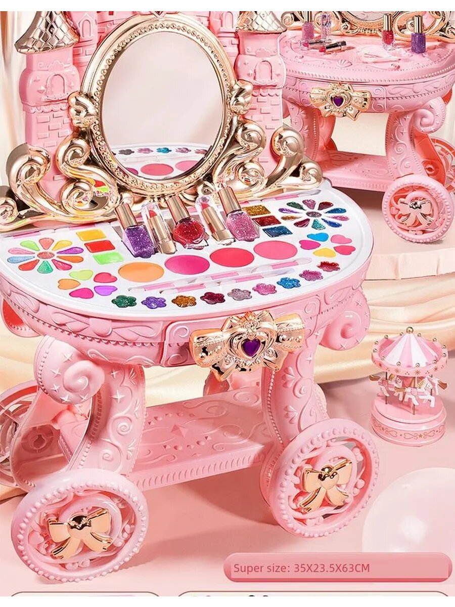 Детский туалетный столик-шкатулка 63см, Замок, Подарок