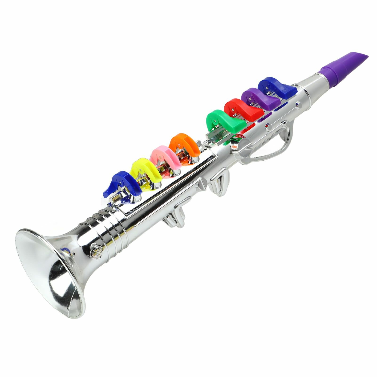 Детский пластиковый саксофон, игрушка, кларнет, музыкальный инструмент для малышей, легкий игровой набор духовых инструментов