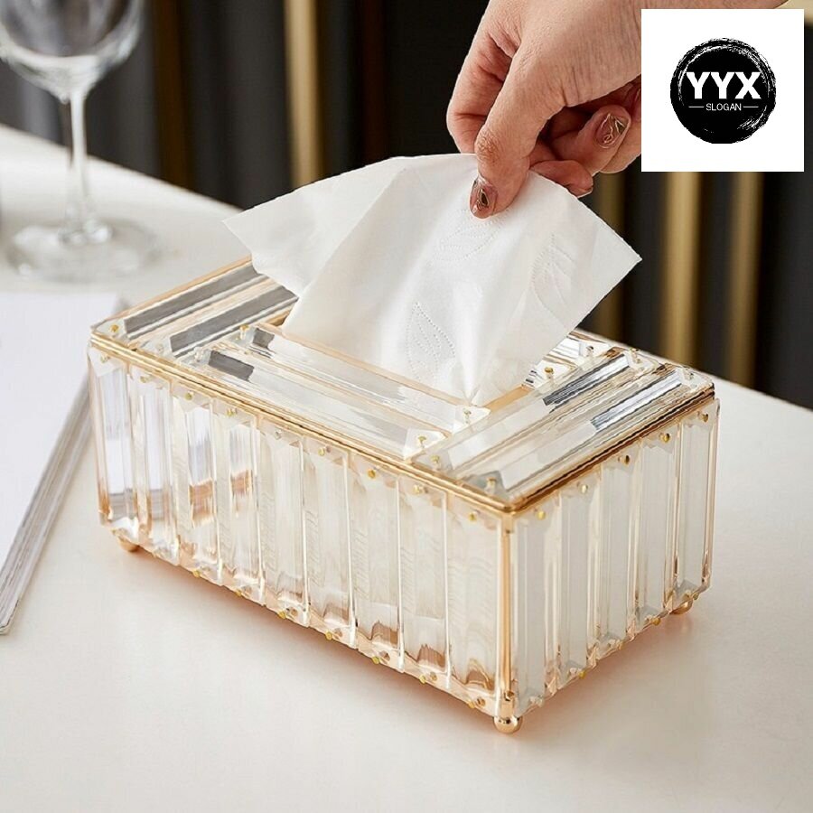 Бокс для салфеток "Kassatex" Plate Gold, стильный дизайн, золотой цвет