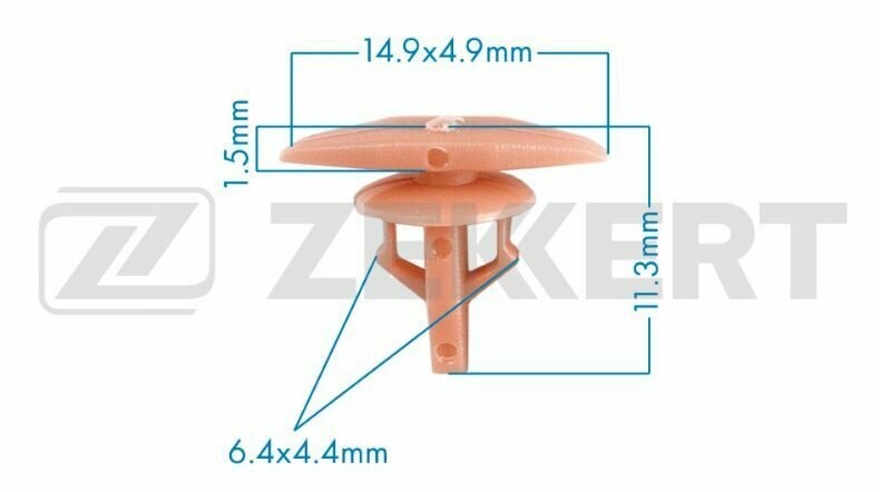 Клипса крепёжная. Zekkert. 30 шт. Honda