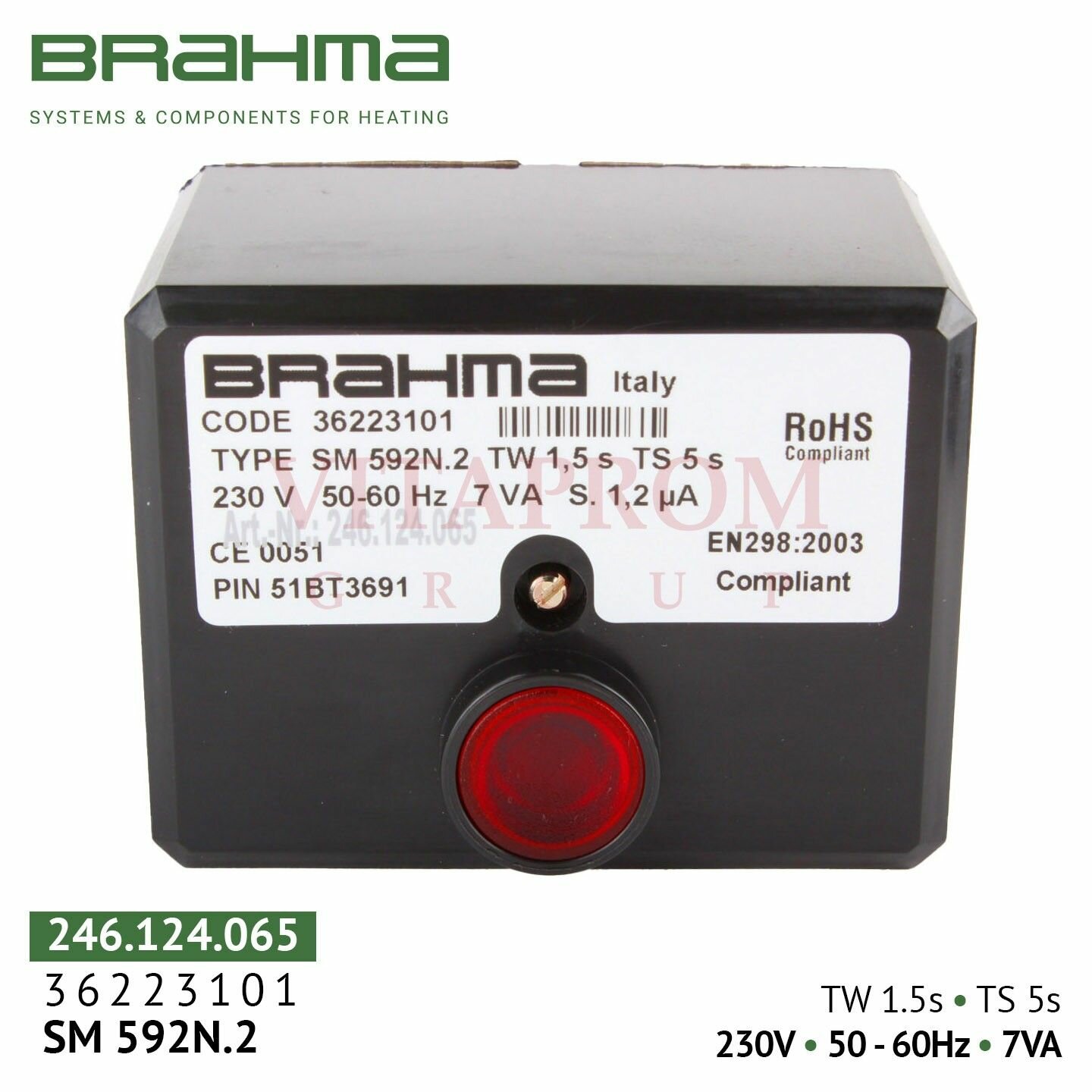 Блок управления горением Brahma SM592.2, 36223101