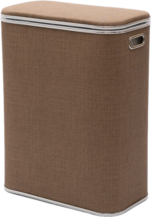 Корзина для белья Geralis BLH-B темно-бежевая, хром, стандартная