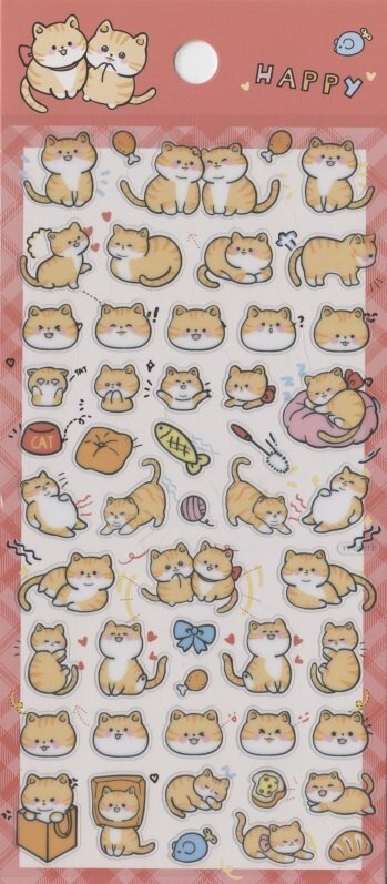 Наклейки Рыжие Котики