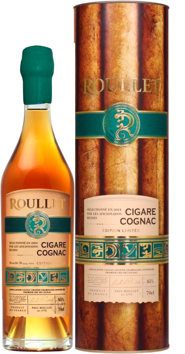 Коньяк "Roullet" Cigare, Grande Champagne AOC, in tube, 0.7 л