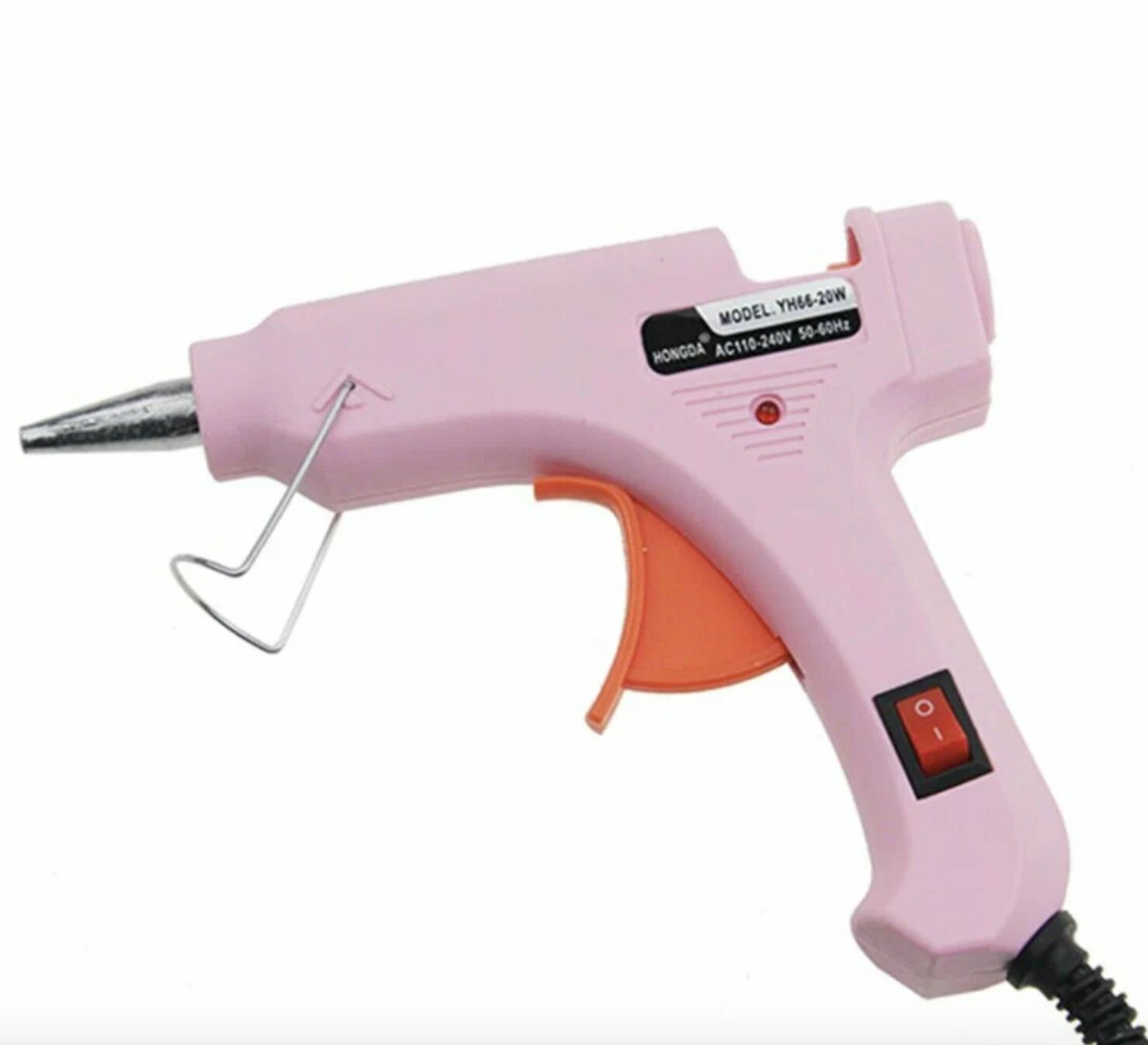 Клеевой пистолет, диаметр стержня 7 мм, (термопистолет), светло-розовый
