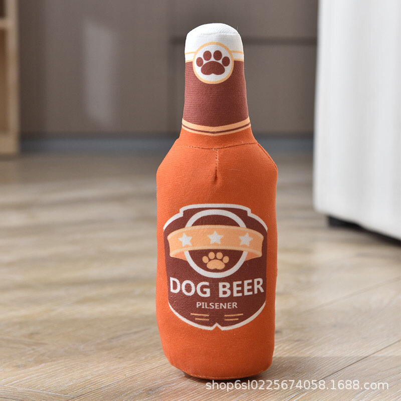 Плюшевые голосовые симуляторы игрушки для домашних животных Собаки моляры, имитация пивных бутылок, чтобы дразнить