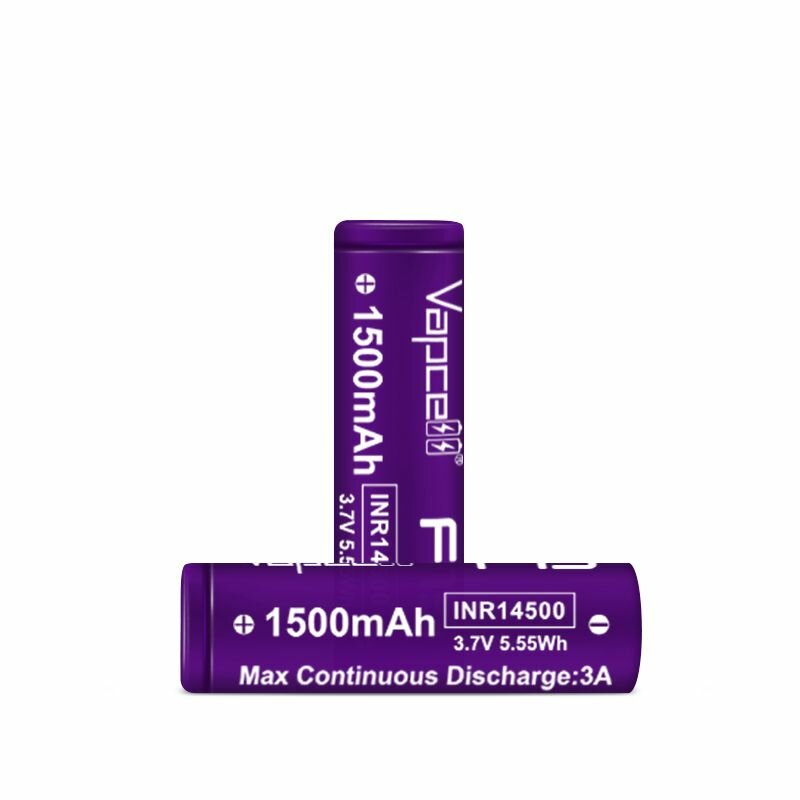 Vapcell F15 14500 1500 мАч 3A литиевая батарея