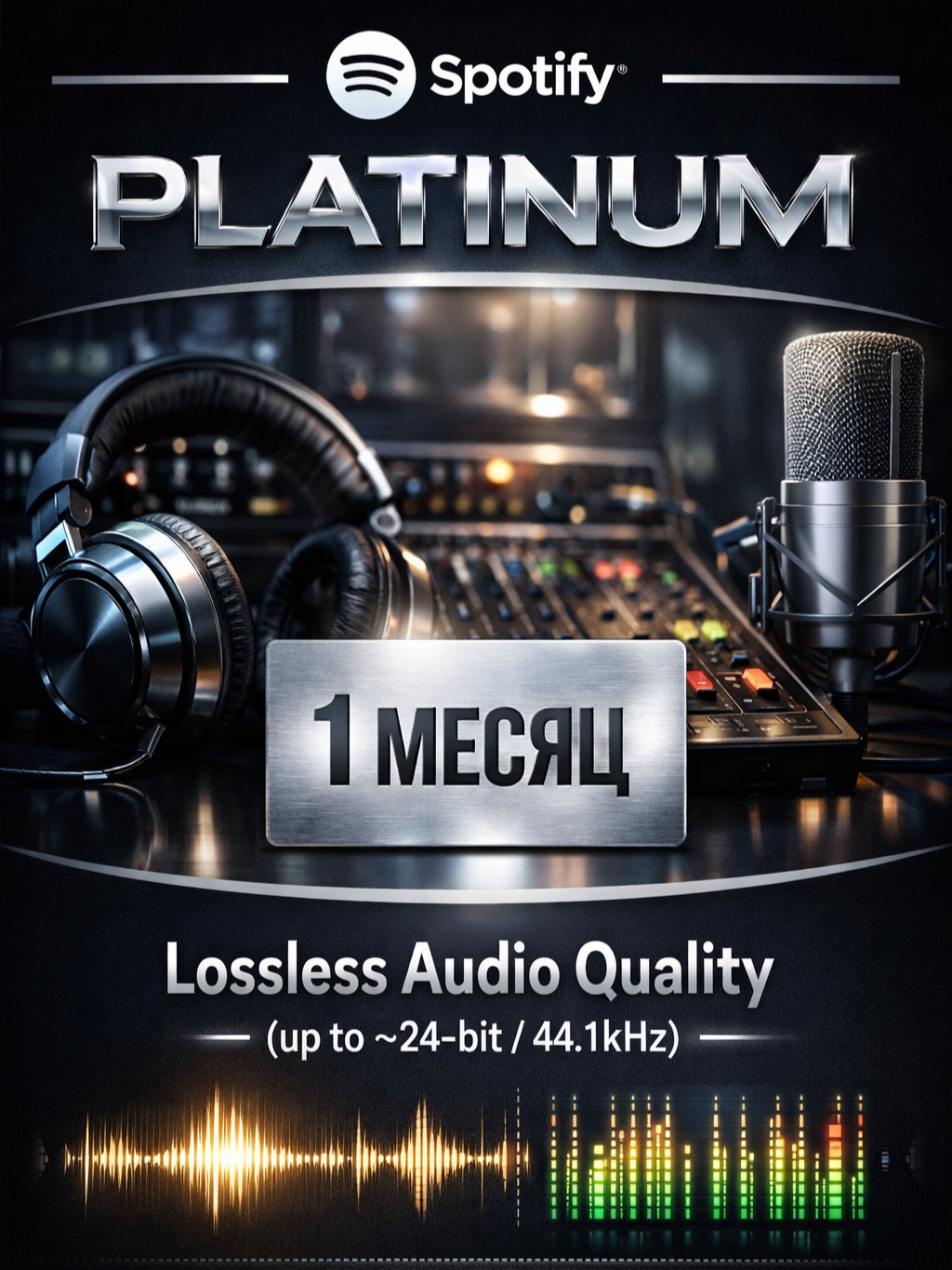 Spotify Platinum 1 месяц на ваш личный аккаунт, для всех платформ, для всех стран