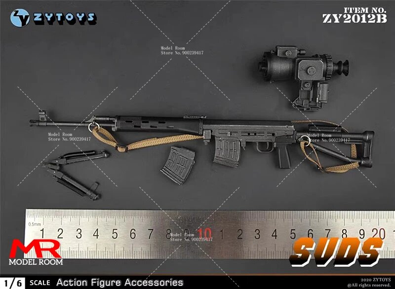 Модель винтовки ZYTOYS ZY2012 1/6 SVD SVDS MAK SVDS