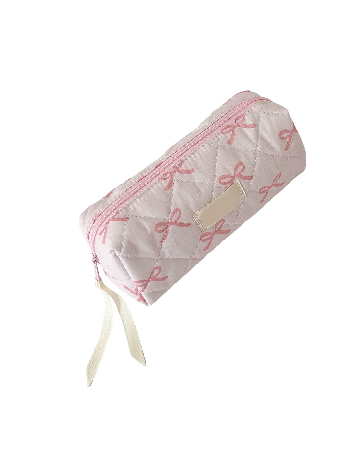 Пенал с бантом размером 7,55x3,38x2,91 дюйма, пенал с большим отделением, сумка для карандашей