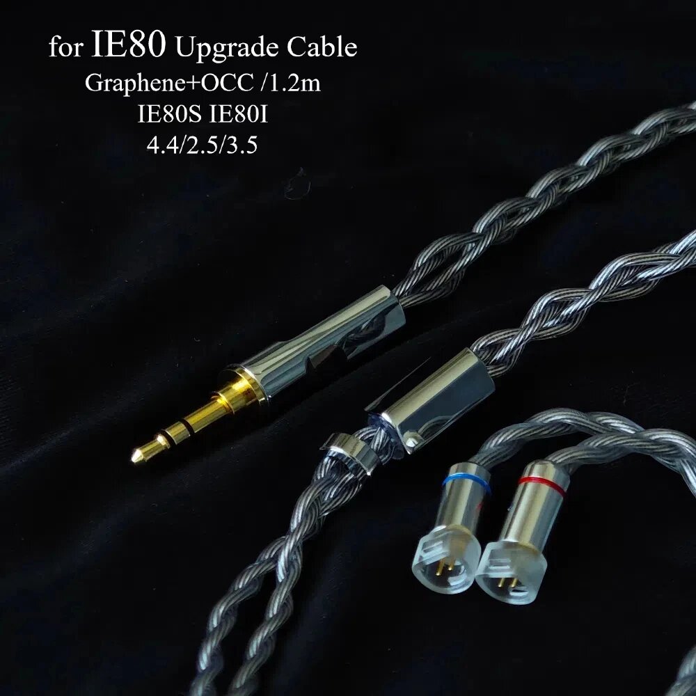 Кабель для наушников Sennheiser IE80 IE80S IE80I графеновый OCC медный 2,5/3,5/4,4 мм 4.4mm balance