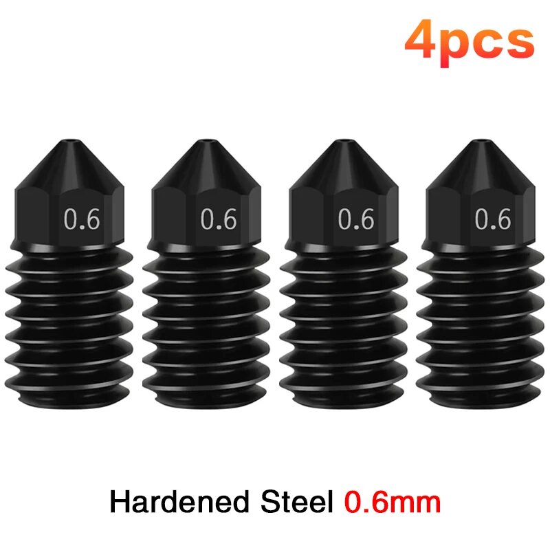 Набор насадок Hotend XCR3D 0.6 мм, 4 шт.
