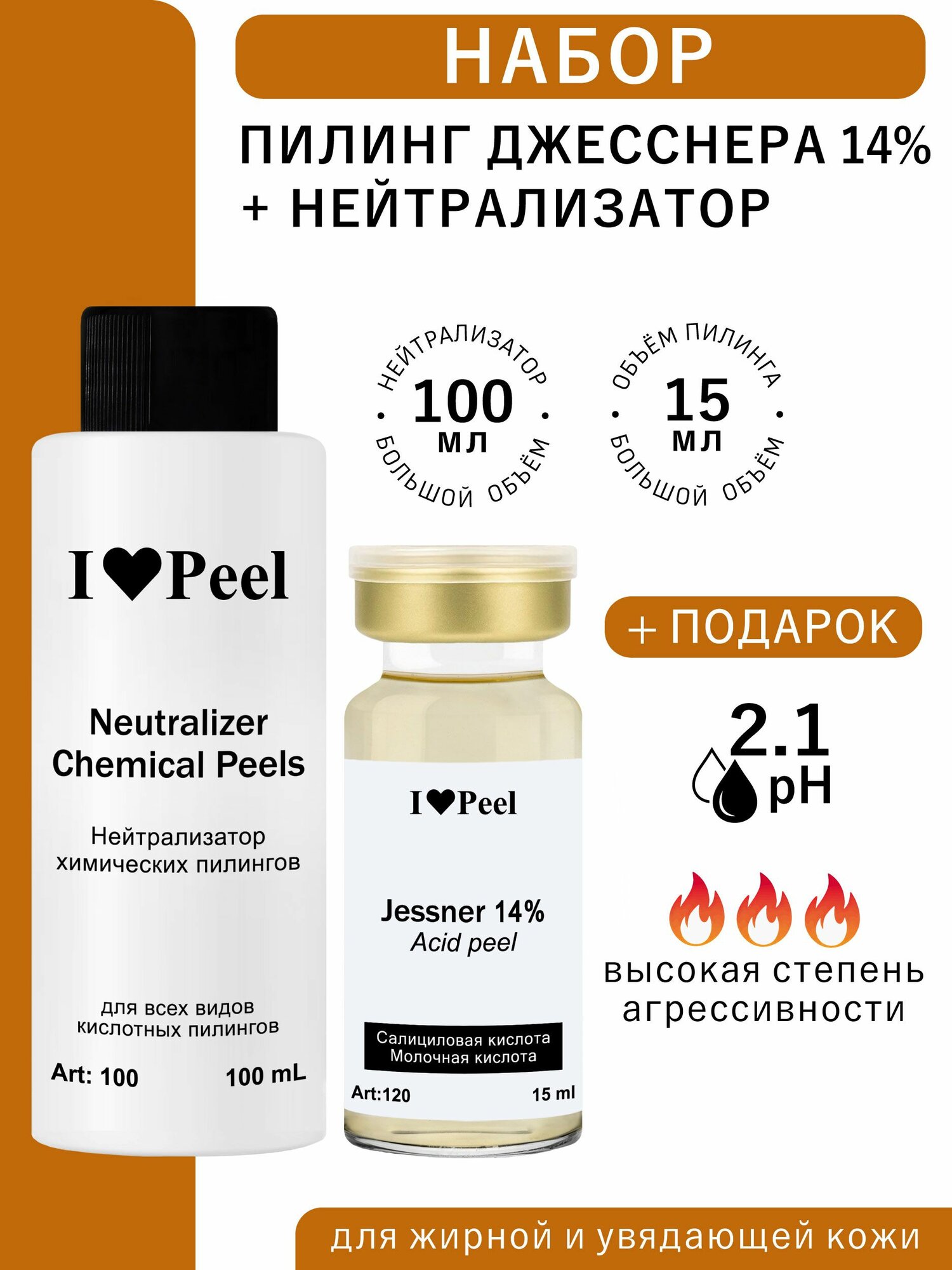 Пилинг Джесснера 14% (15 мл) + Нейтрализатор (100 мл)