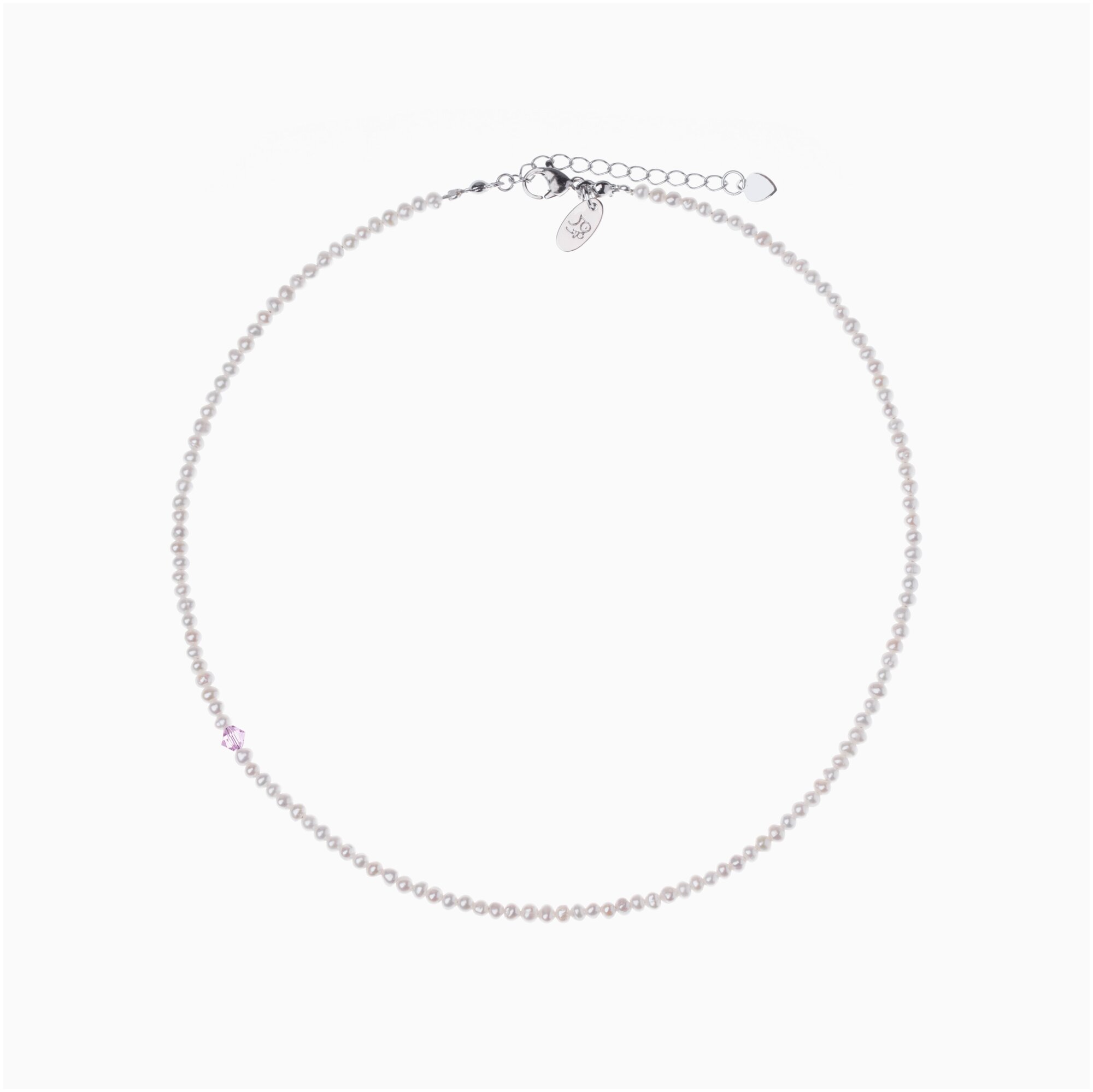 Колье, кристалл, жемчуг пресноводный