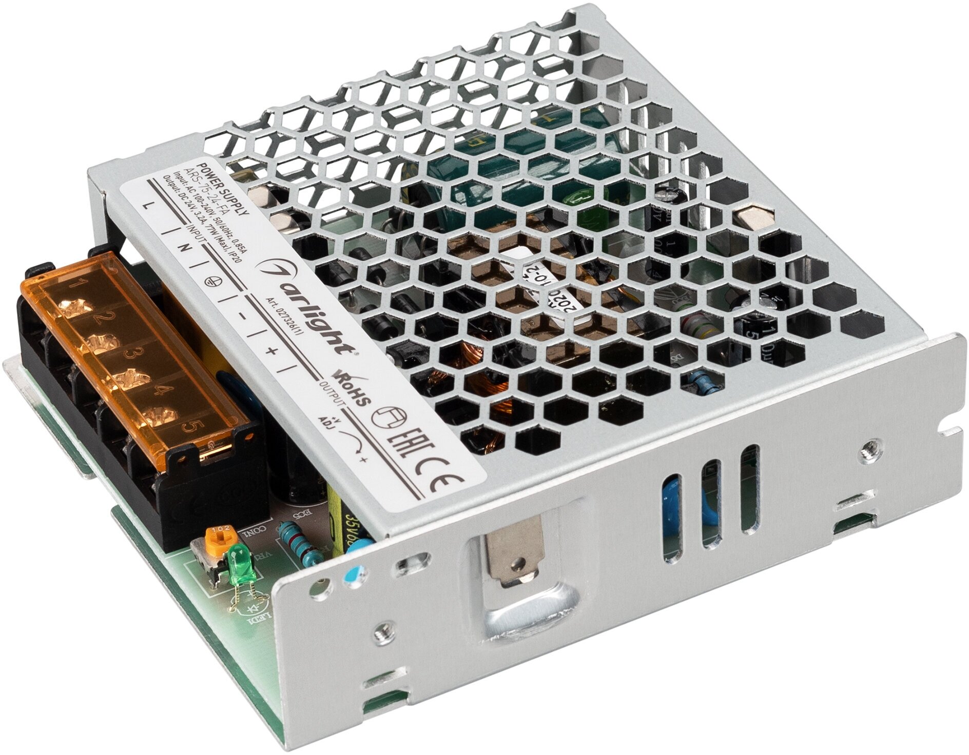 Блок питания (AC-DC) 24V 77W 027326(1) ARS-75-24-FA кожух