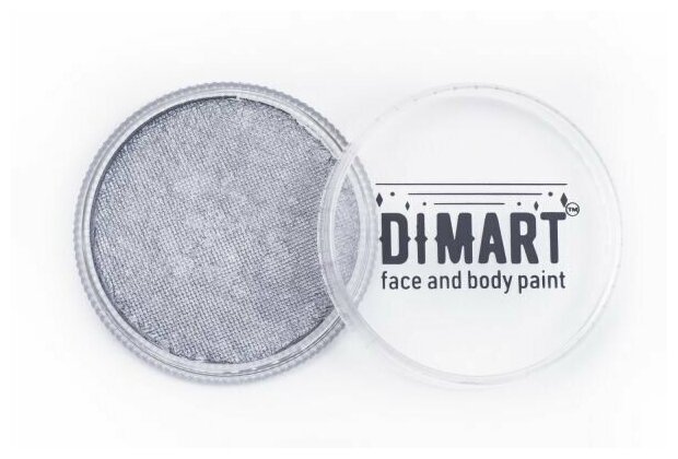 Аквагрим DIMART перламутровый серебро 32гр.