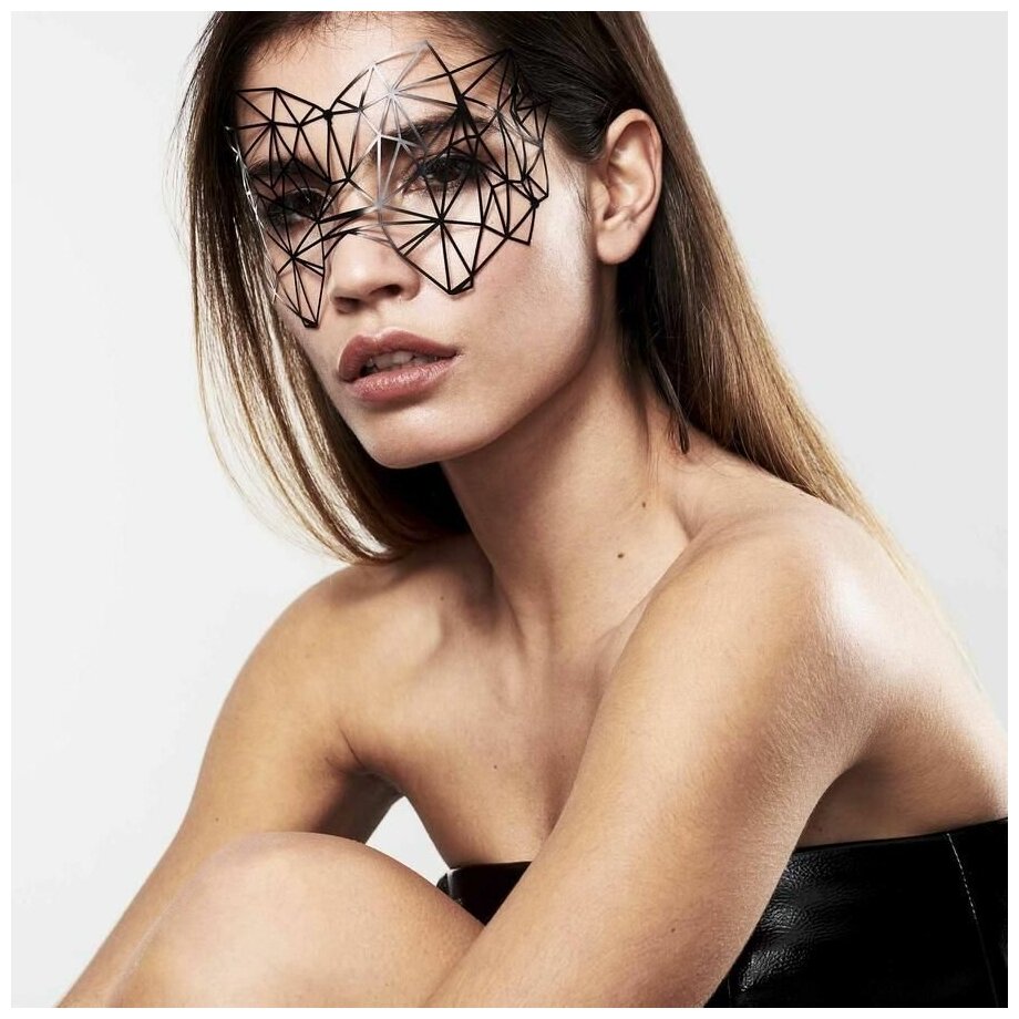 Маска-паутинка KRISTINE, Испания, Bijoux Indiscrets, черный