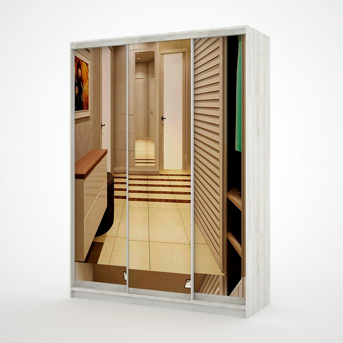 Шкаф-купе Вевер-200i сосна белая современный современный для прихожей и спальни