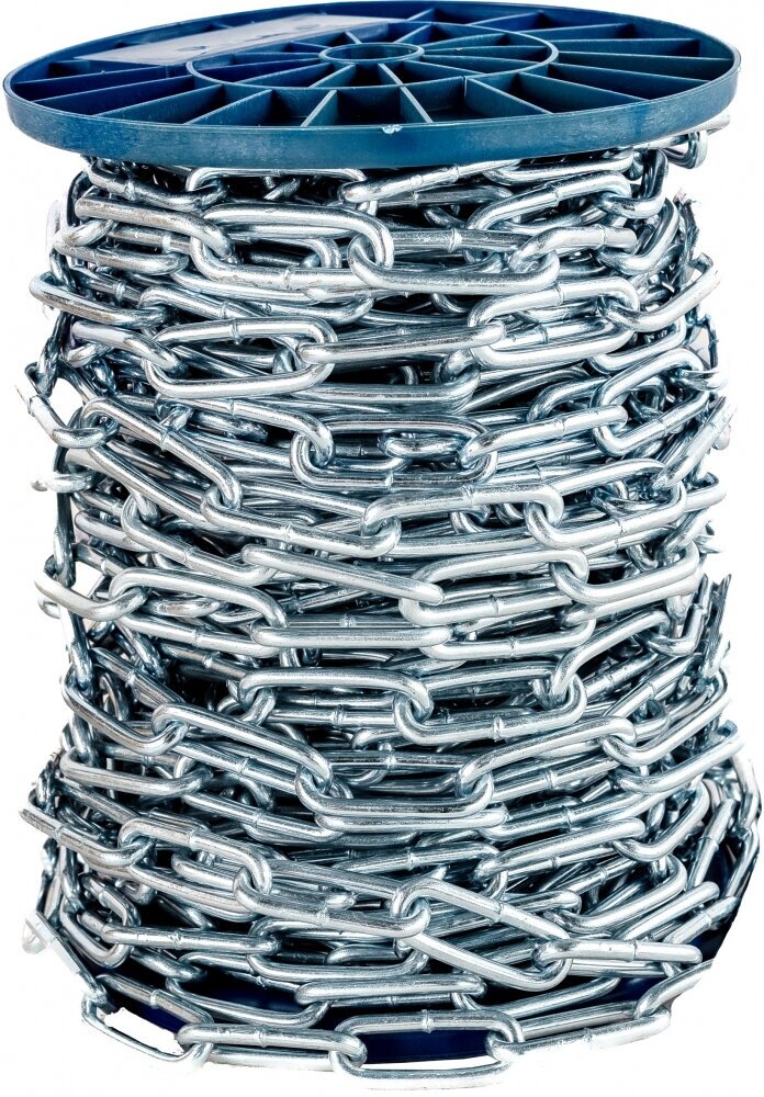 Сварная цепь креп-комп длиннозвенная DIN 763 м6 30м цд6