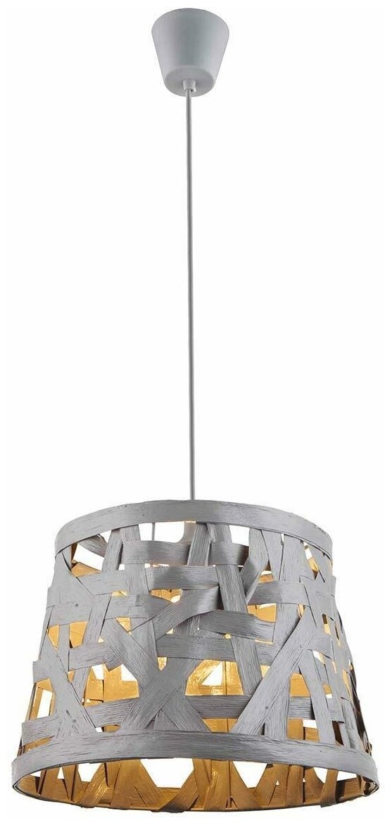 Подвесной светильник Toplight Patricia TL1123-1H, цвет Серый/Серый, материал Металл/Бумага