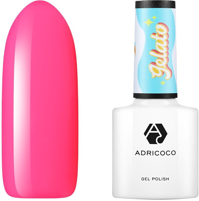 Гель-лак ADRICOCO Gelato №04, Земляничная жвачка, 8 мл