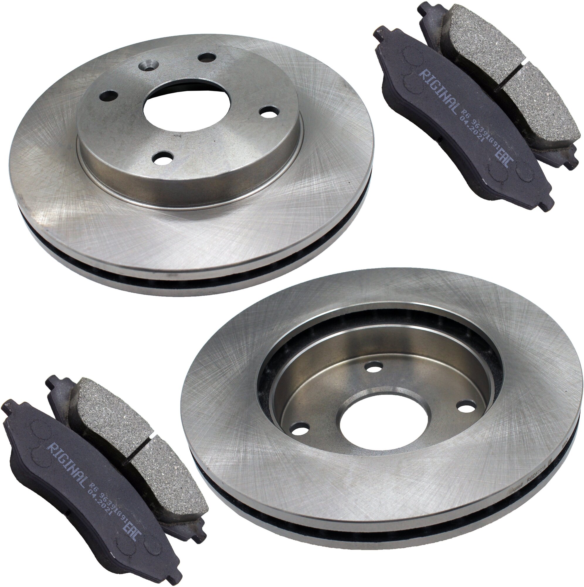 Диски тормозные с колодками передние комплект Riginal для а/м Chevrolet Lacetti / Epica, Daewoo Nubira