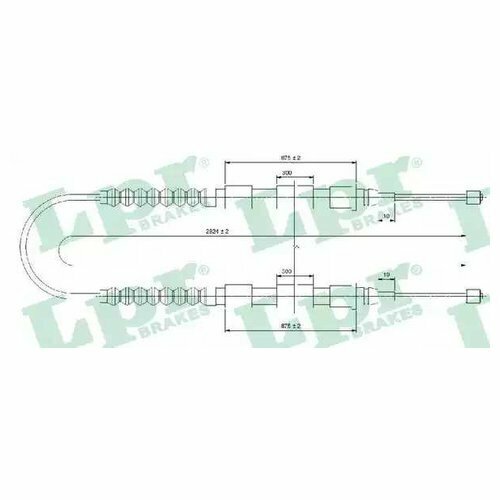 Трос ручного тормоза Lpr C0175B для Citroen JUMPER; Fiat DUCATO; Peugeot BOXER