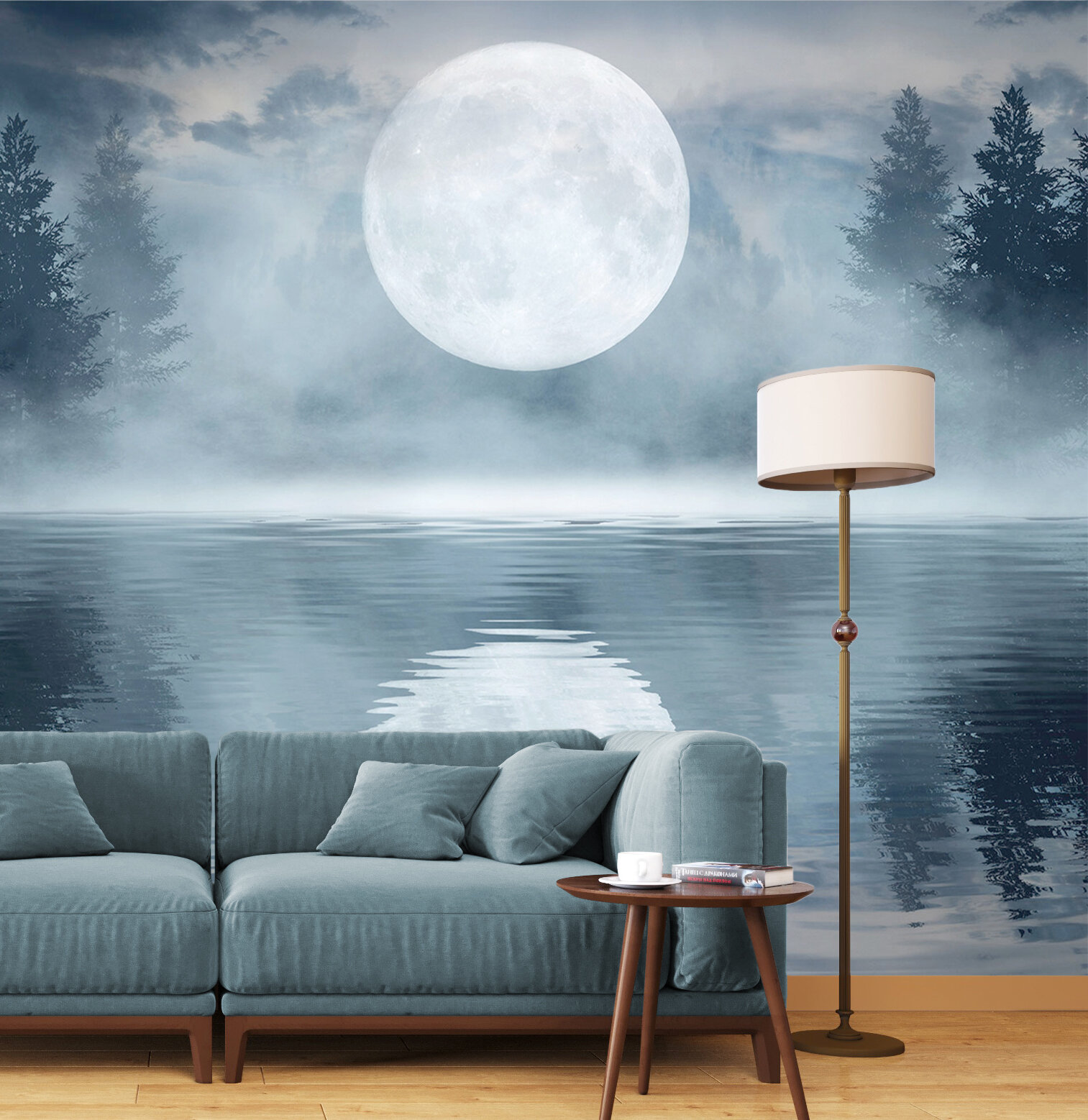 Фотообои Флизелиновые с виниловым покрытием Природа 2 Туманный лес 300х270 см