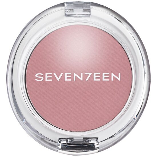 Румяна для лица матовые Seventeen шелковистые компактные, тон 01 пыльный розовый