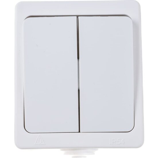 Выключатель Universal 2-кл. ОП Аллегро 10А IP54 бел, 5563491