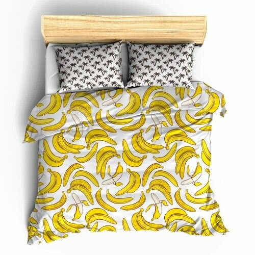 Арт комплект постельного белья Банановый рай 1.5 спальный, 70/70