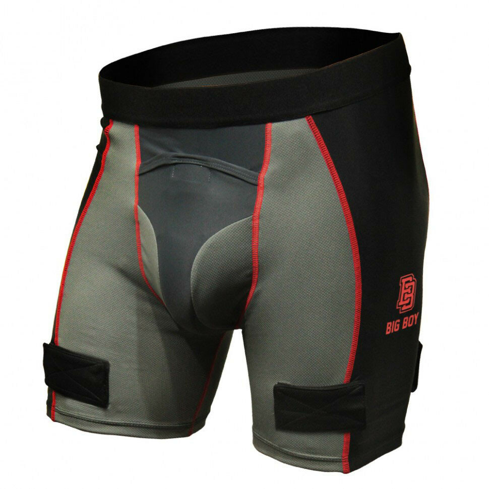 Компрессионные шорты BIG BOY Bb-shcl-sr-s, размер S, с защитой паховой области, чёрные