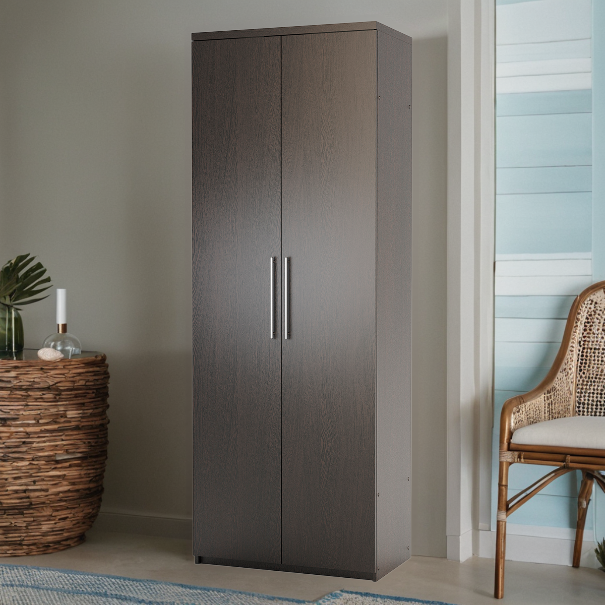 Шкаф комбинированный Мелодия МК-22 90х45х240 см, распашной, в прихожую, лдсп венге