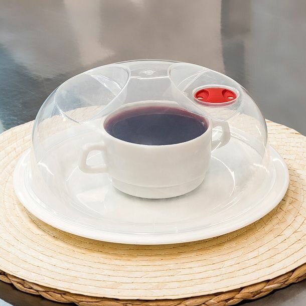 Крышка для свч / крышка для микроволновки 25 см / Колпак в микроволновую печь / Крышка в свч универсальная / Крышка