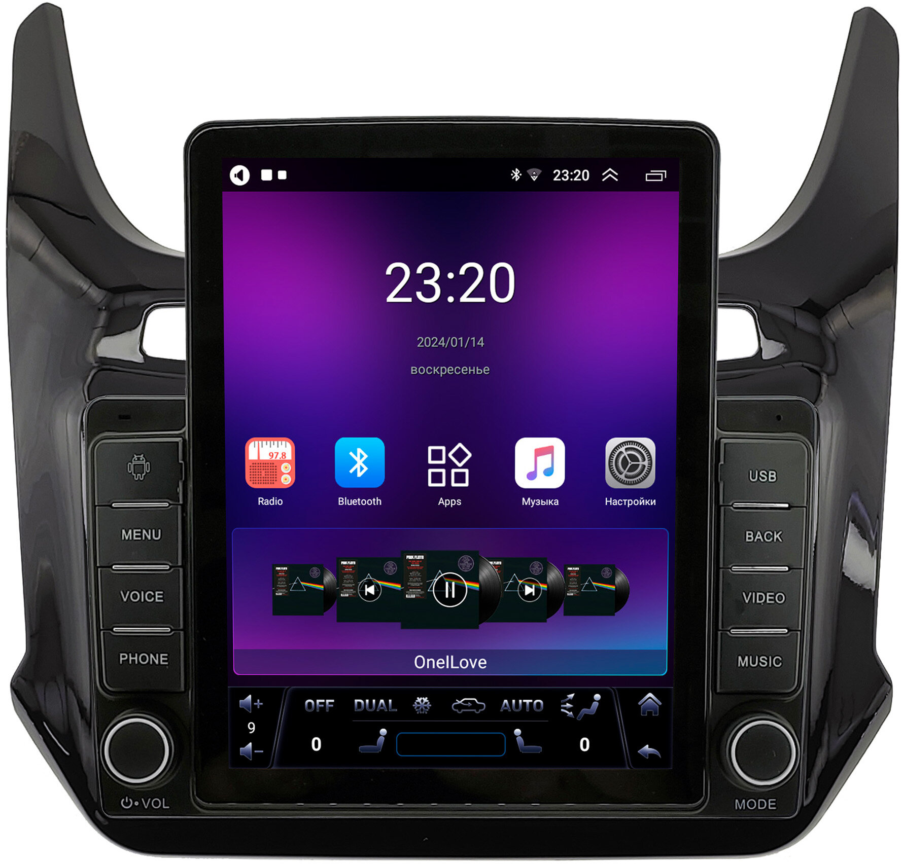 Штатная магнитола Canbox GTR095-9-408 Chevrolet Cobalt 2 2011-2024 (черный глянец) Android 10 (QLed, 4/64, DSP, CarPlay)