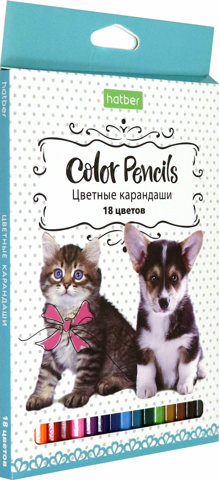 Карандаши цветные "ECO. Верные друзья", 18 цветов (CS_068383)