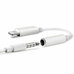 Аудиокабель 3.5 мм/Apple Lightning, 0.1 м, белый