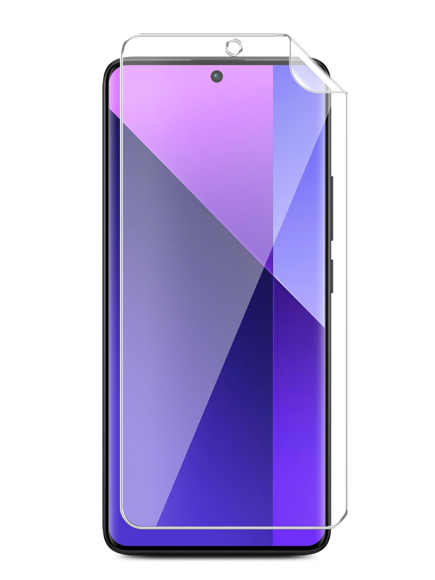 Защитная пленка для Xiaomi Redmi Note 13 Pro+ (Ксиоми Редми Ноте 13 Про+ ) на Экран прозрачная гидрогелевая силиконовая клеевая основа полноклеевая, Brozo