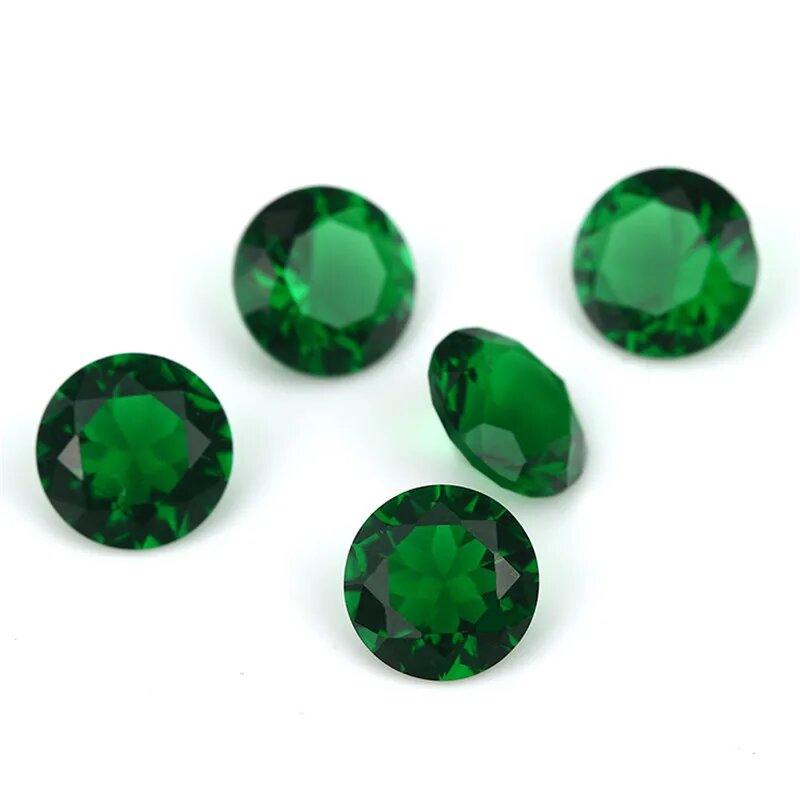 Стеклянные бусины SHIQIER, разноцветные, 4-10 мм Изумрудный, 8.0mm(100pcs), Green