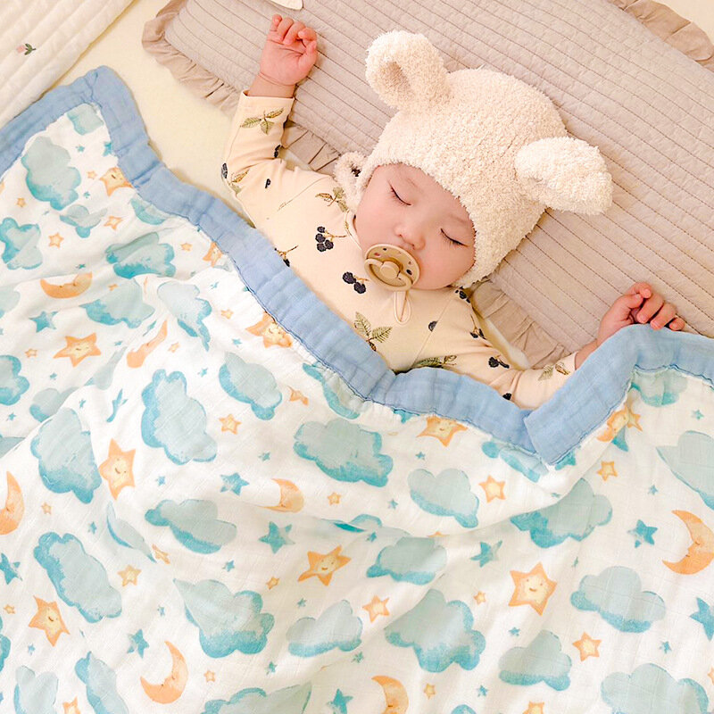 Четырехслойное марлевое одеяло из бамбукового хлопка, полотенце для купания детей, детское одеяло, пеленка для новорожденных, одеяло для детского сада