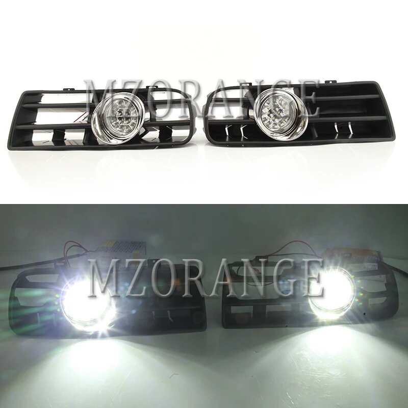 Przeciwmgielny LED do VW Golf 4 MK4 GTi TDI 1997-2006 Reflektor DRL Światło przeciwmgielne Racing Grill COVER Akcesoria samochodowe 1 para led