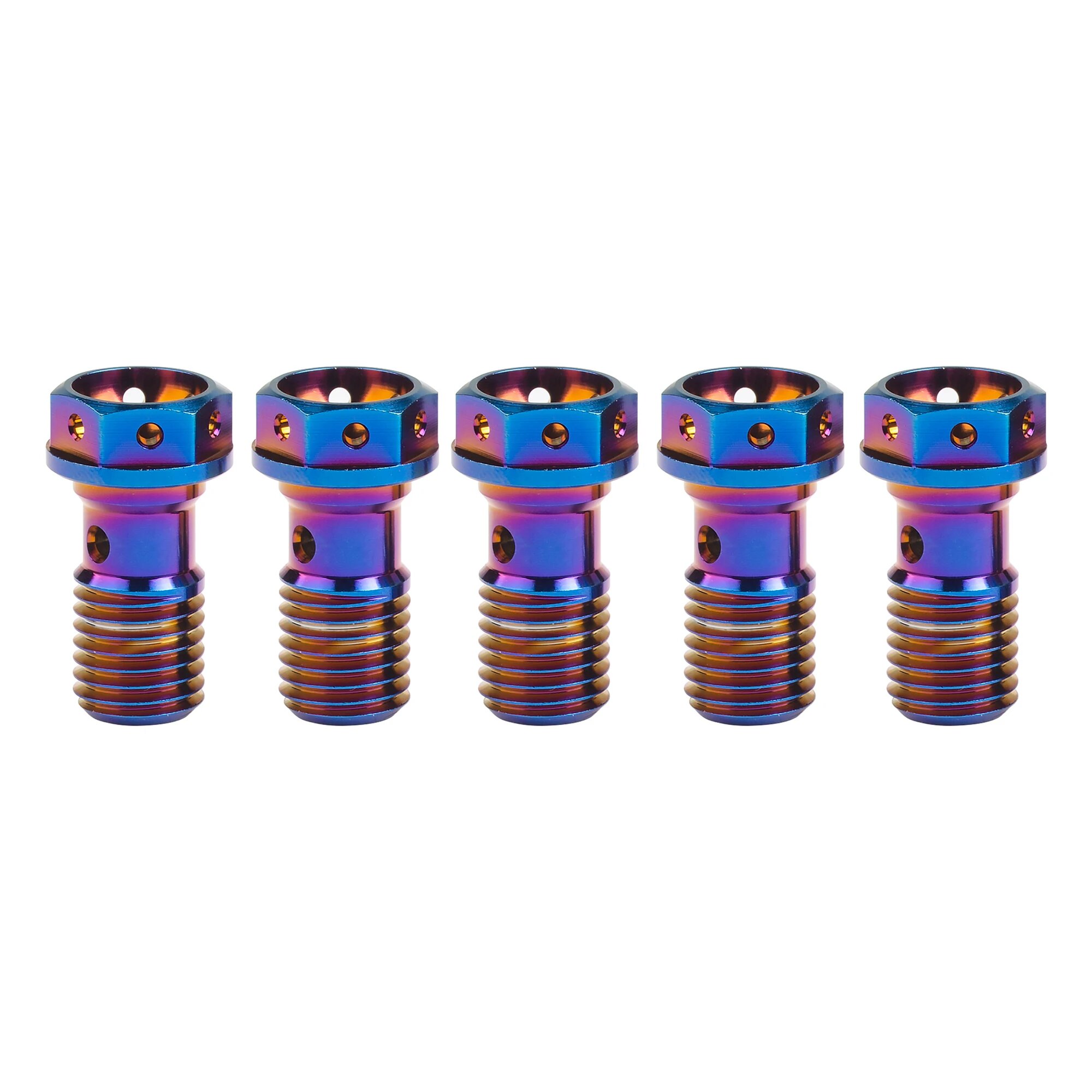 Xingxi болты из титанового сплава M10 для тормозного суппорта 5 шт. Blue, Pitch 1.25mm