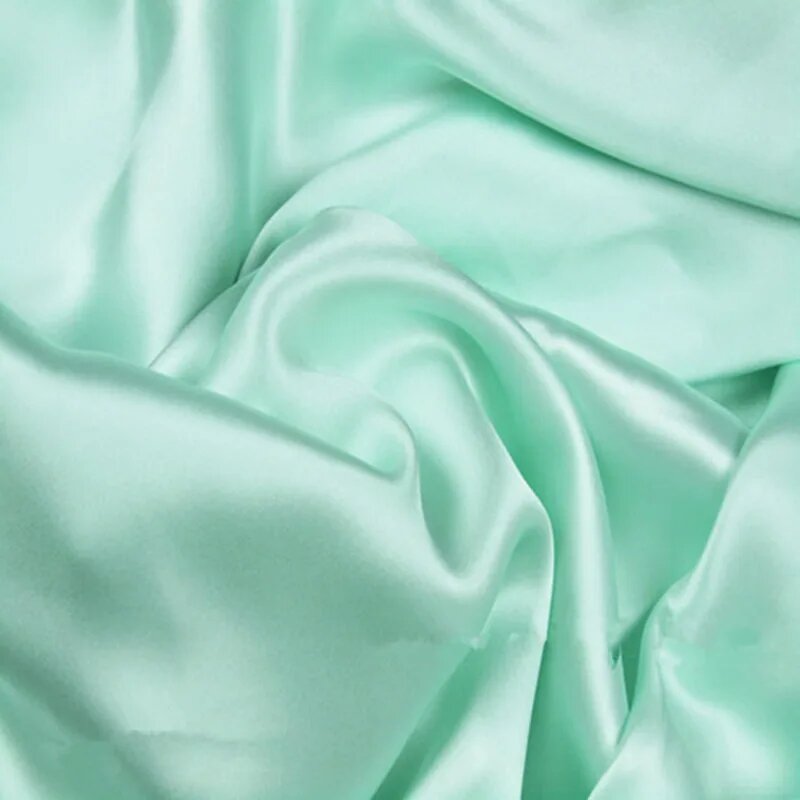 Шелковая ткань 100% шёлк 114 см многоцветная 16 мм Бирюзовый, 1 meter, light green