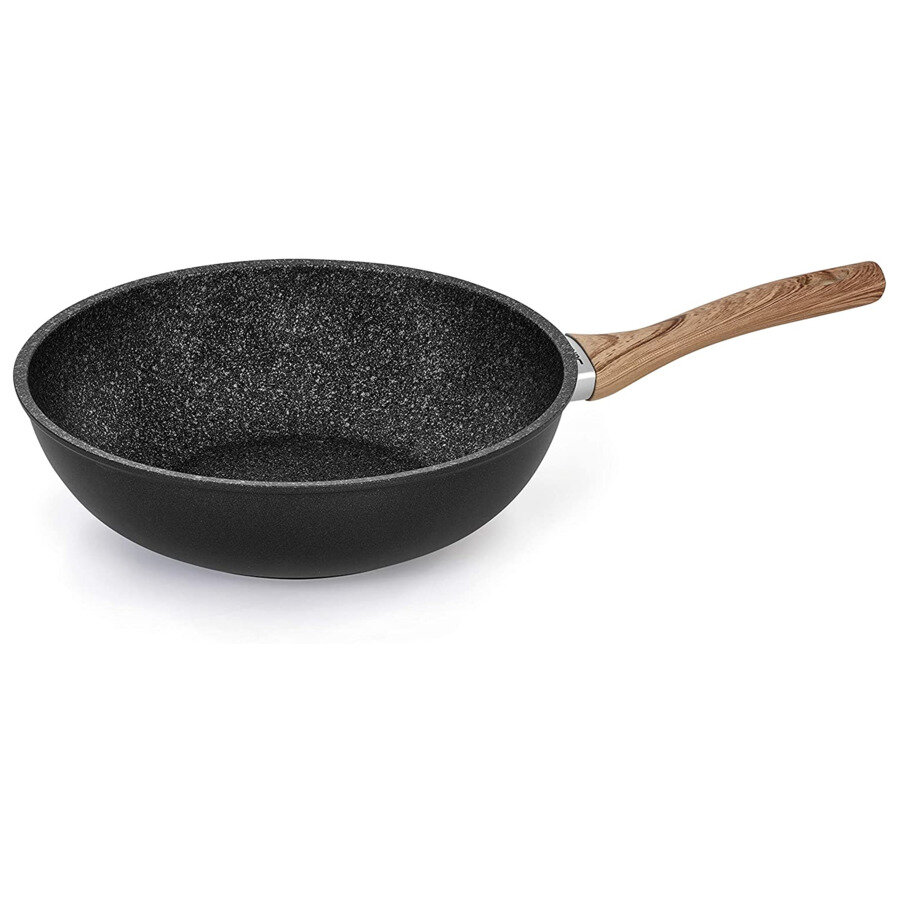 Сковорода Вок Barazzoni Granitica Extra Induction Eco 3,7 л, 28 см, алюминий кованый