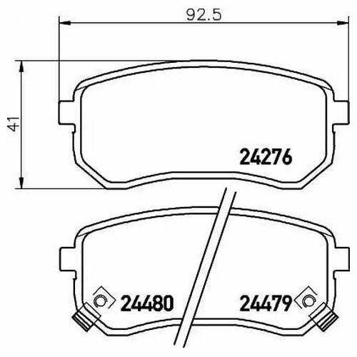 Комплект задних тормозных колодок Nisshinbo NP6037 для Dodge I 10; Hyundai i10; Kia Picanto
