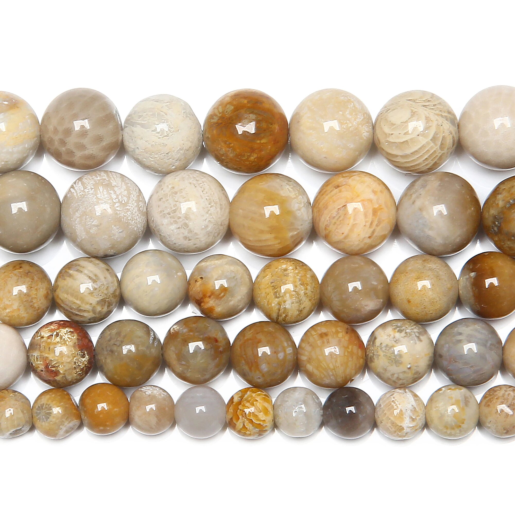 Бусины коралловые хризантема Tony and Beads 8 мм, 45-48 шт.