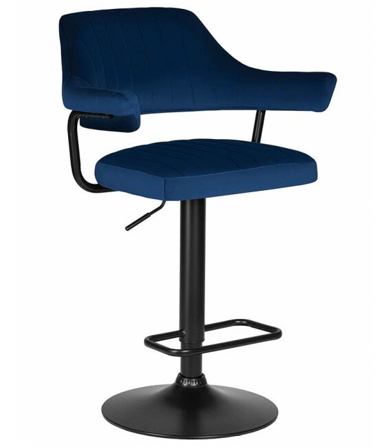 Стул барный DOBRIN CHARLY BLACK LM-5019_BlackBase, синий