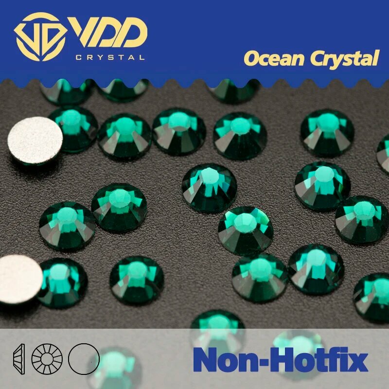 Кристаллы VDD Ocean Crystal, Emerald, SS30, 288шт